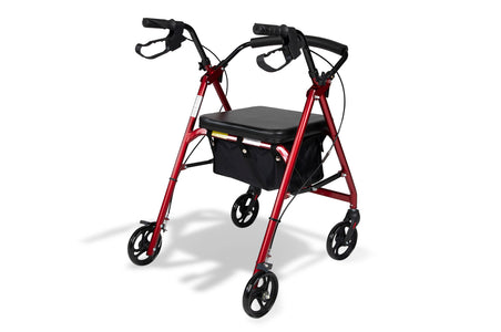 Hero Medical 4-Wheeled Mobility Walker – Walking Frame with Rollator ...